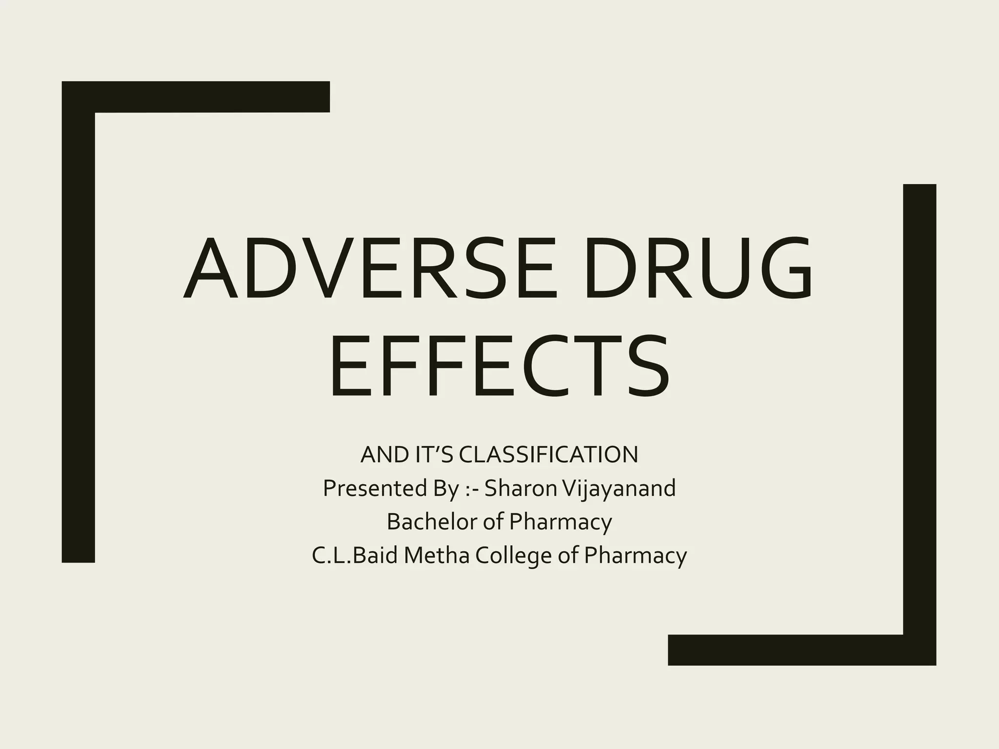 Adverse drug effects | PPTX
