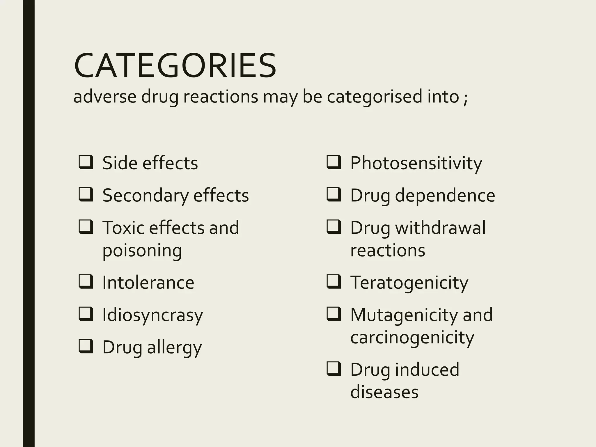 Adverse drug effects | PPTX