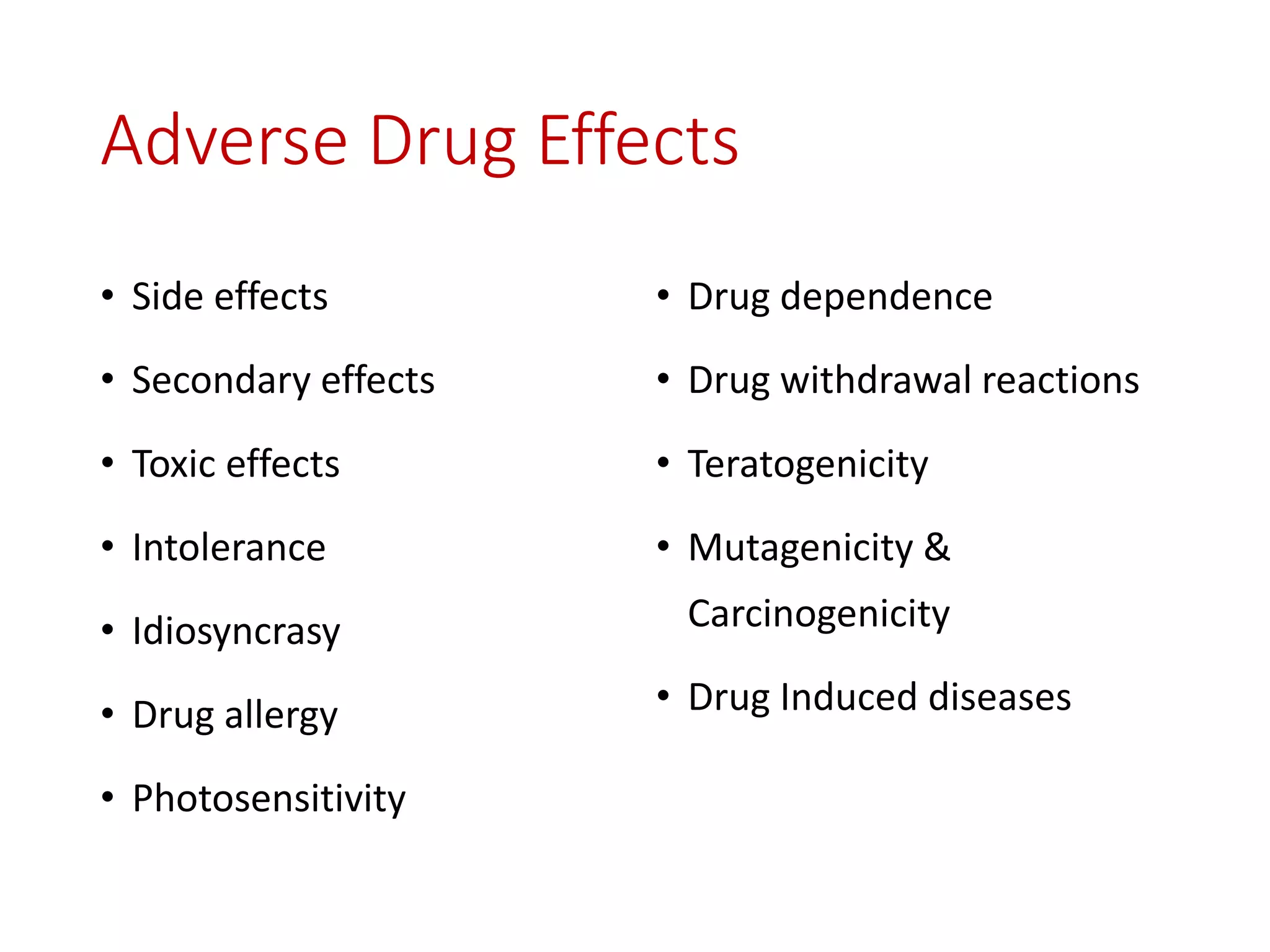 Adverse drug effects | PPTX