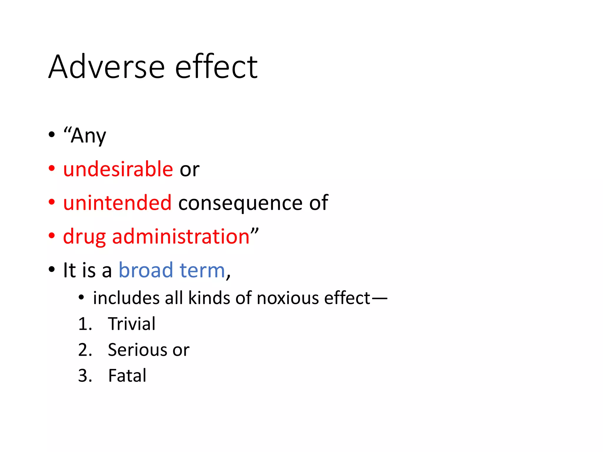 Adverse drug effects | PPTX