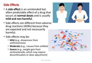 Adverse Drug Reactions in Pharmacotherapeutics | PPTX