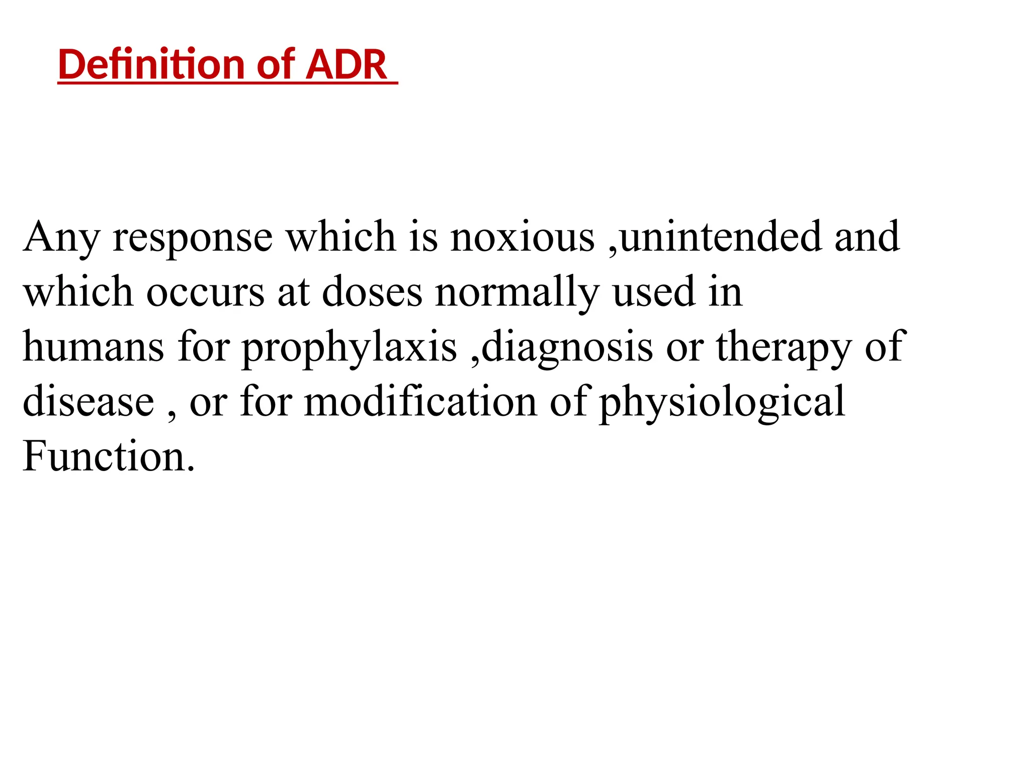 Adverse Drug Reactions (ADR): Types, Classification & Examples | Pharmacovigilance | PPTX