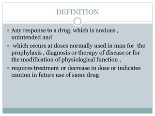 ADVERSE DRUG REACTION PHARMACOLOGY | PDF