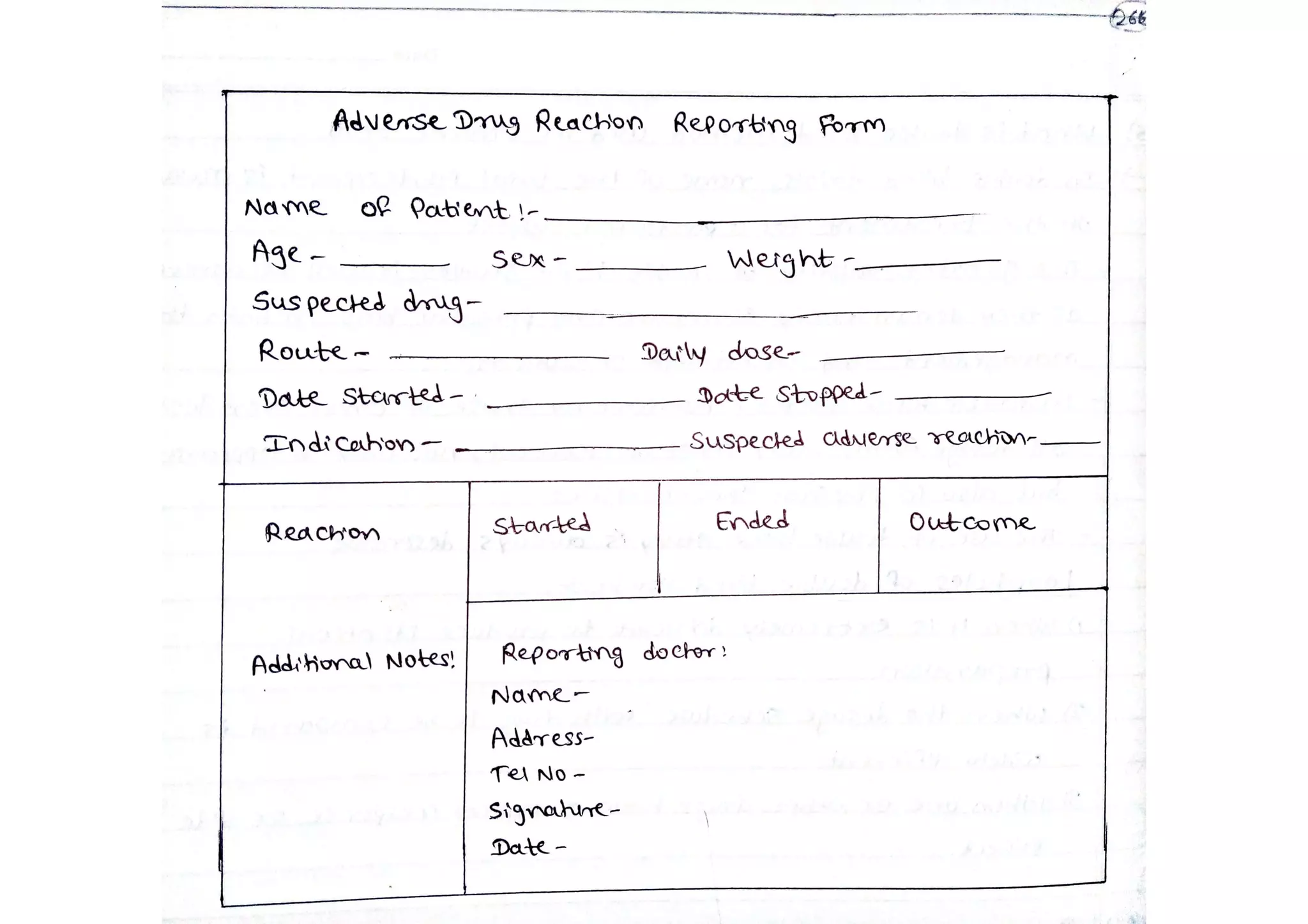 Adverse Drug Reaction (ADR) Reporting Form | PDF | Chemistry | Science