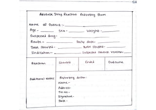 Adverse Drug Reaction (ADR) Reporting Form | PDF | Chemistry | Science