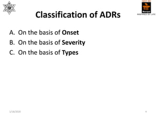Adverse drug reaction and its types | PPTX