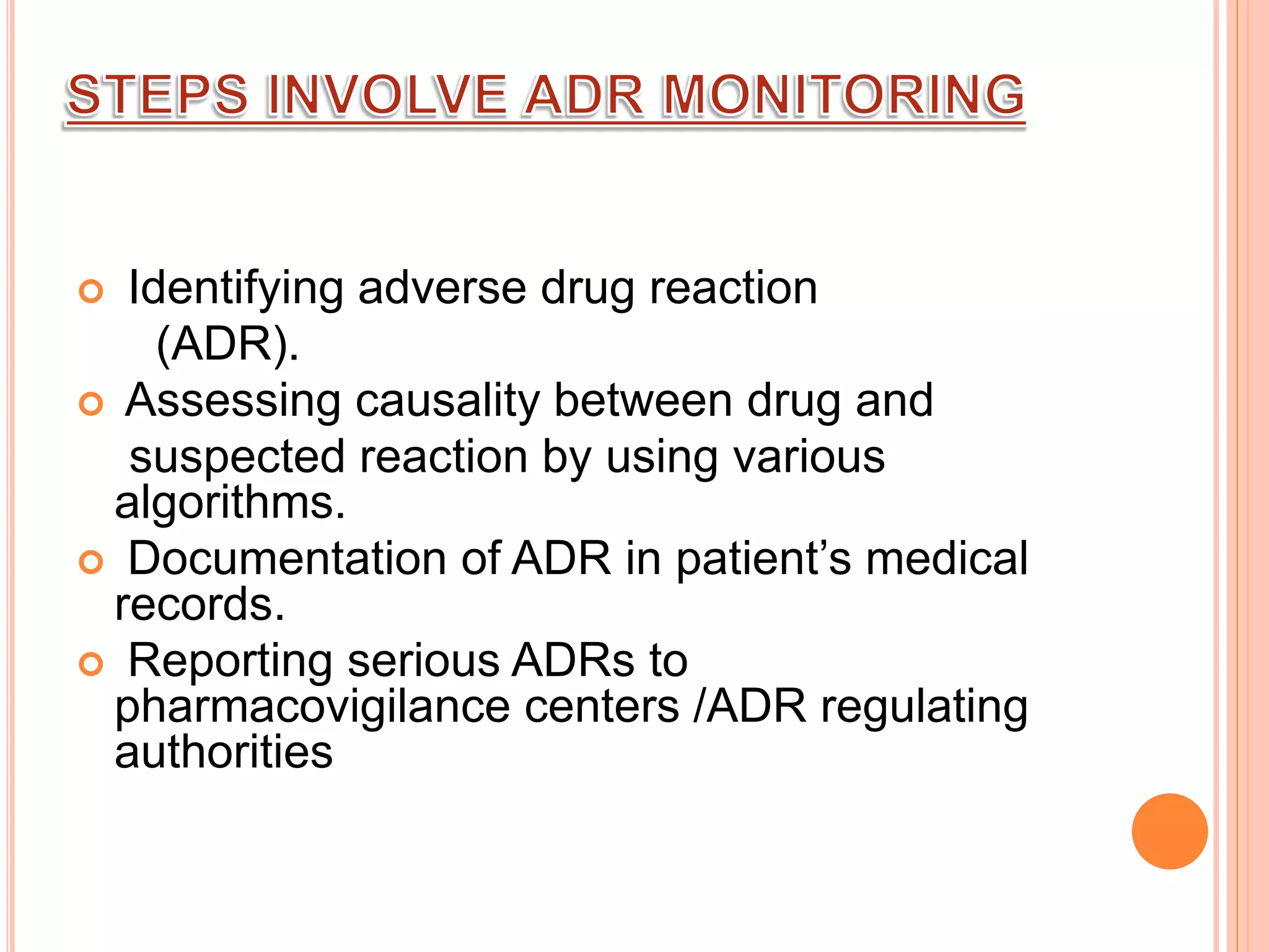 Adverse drug reaction monitoring and reporting | PPTX