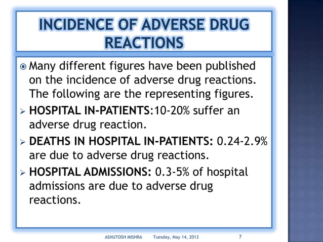 Adverse drug reactions | PPTX | Chemistry | Science