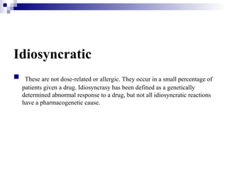 Adverse drug reactions | PPT | Pharmaceutical Drugs | Medical Health