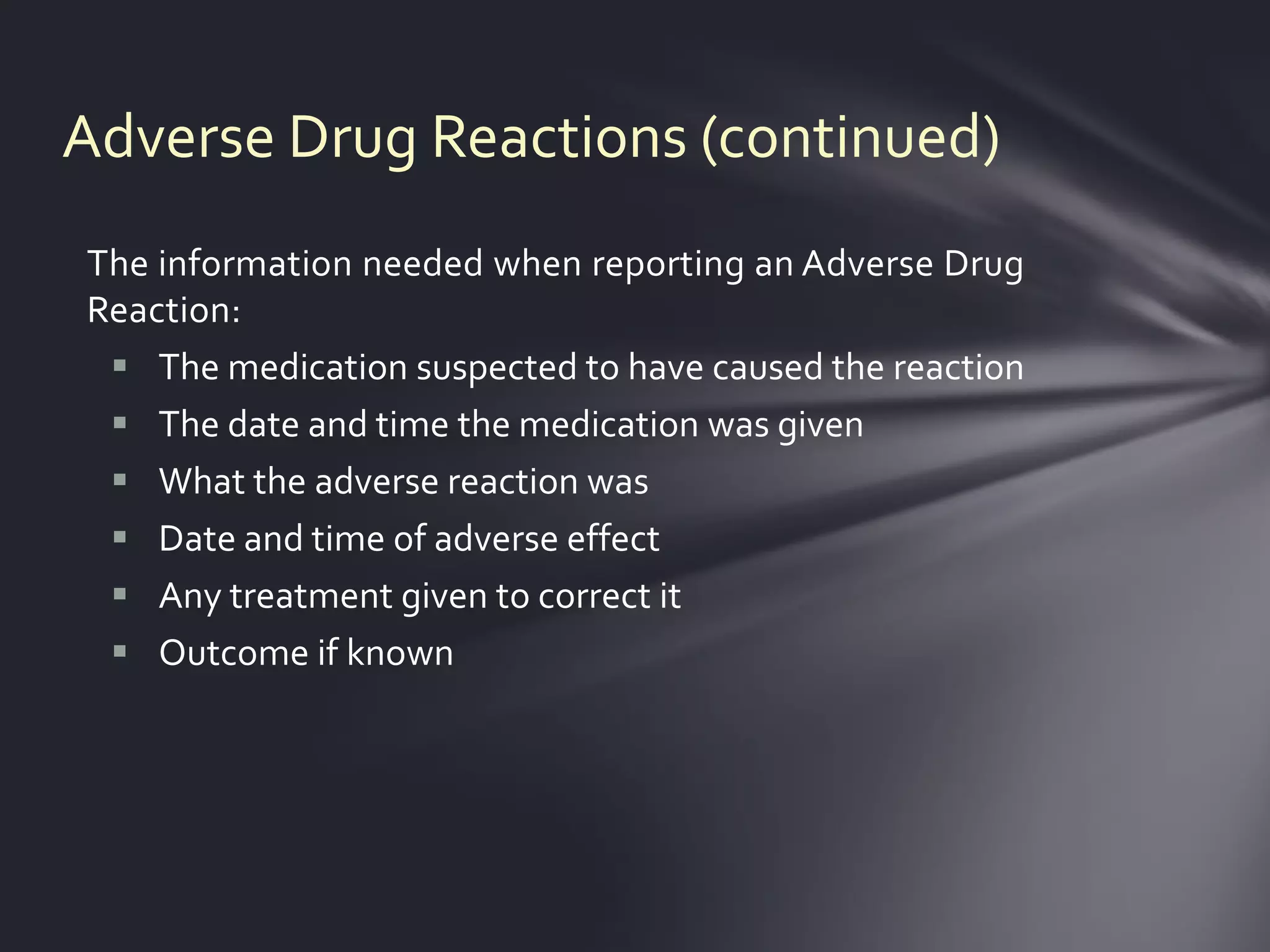 Adverse drug reactions | PPTX