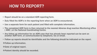Reporting and Management of Adverse Drug Reaction | PPTX