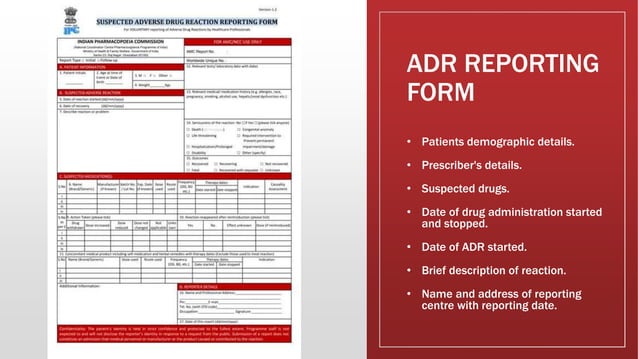Reporting and Management of Adverse Drug Reaction | PPTX ...