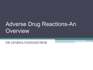Adverse drug reactions.pptx and pharmacovigilance inayurveda | PPT