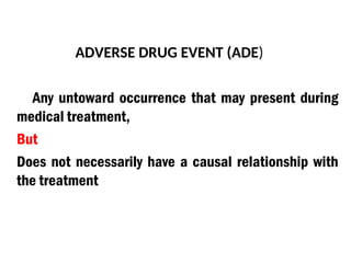 Adverse drug reactions ppt and reporting of such reactions | PPT