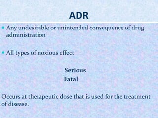 Adverse Drug Reactions (ADR’s) | PDF
