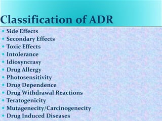 Adverse Drug Reactions (ADR’s) | PDF