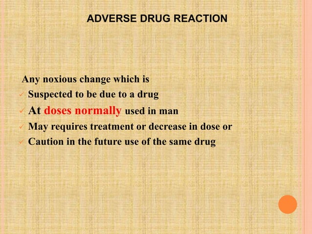 Adverse Drug reactions and its types with examples | PPT | Substance ...