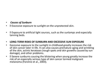 Adverse effects of sun burn | PPTX | Skin and Dermatology | Diseases ...
