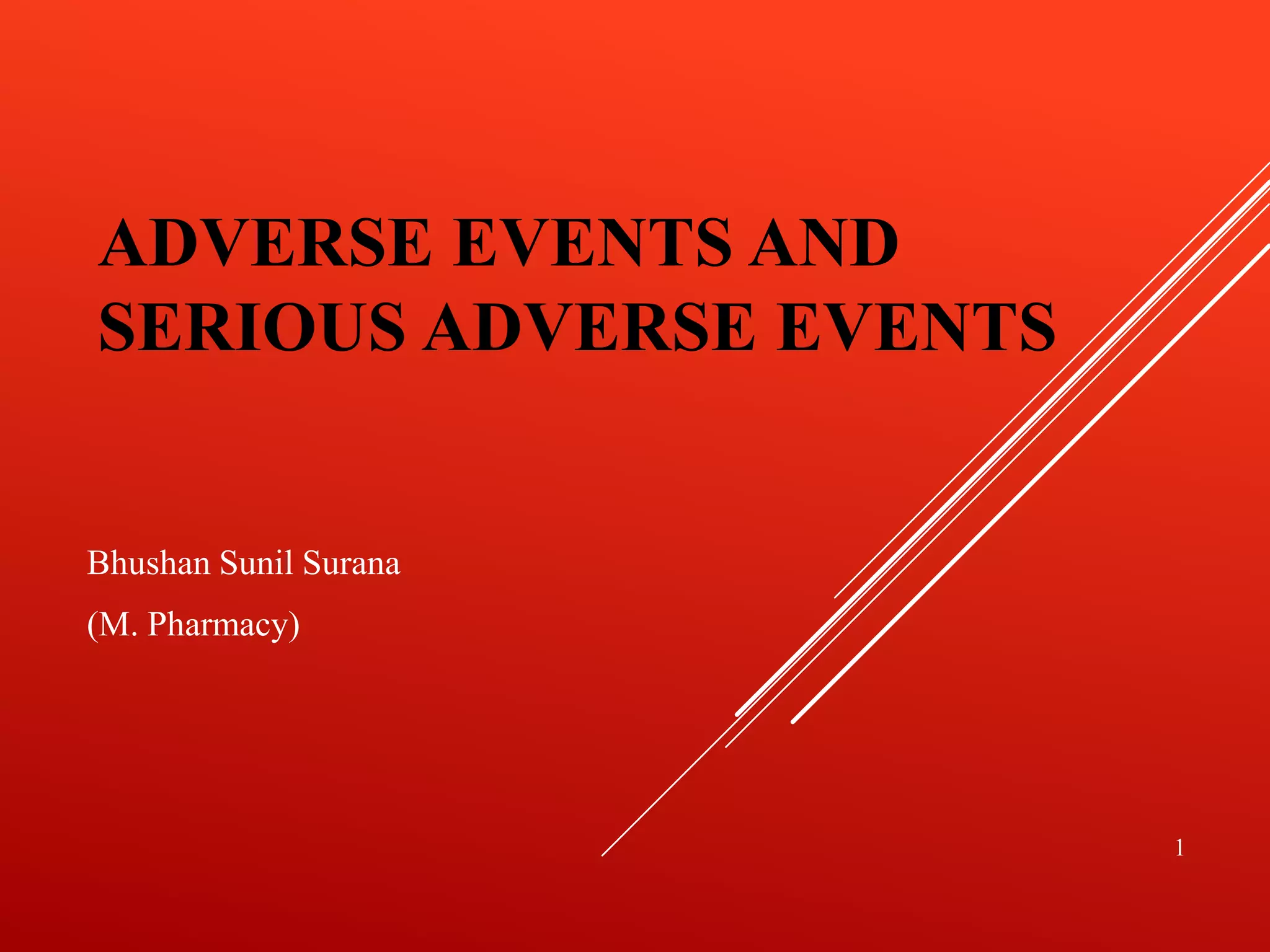 Adverse event reporting | PPT