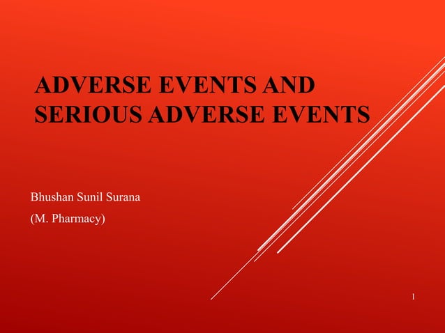 Adverse event reporting | PPT