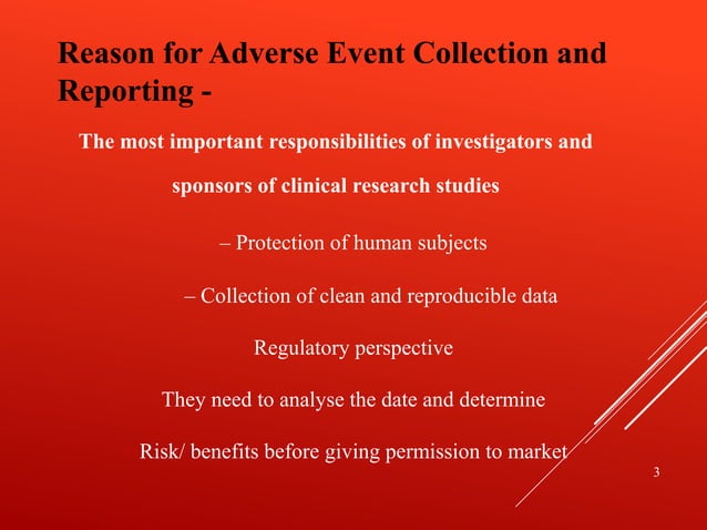 Adverse event reporting | PPT