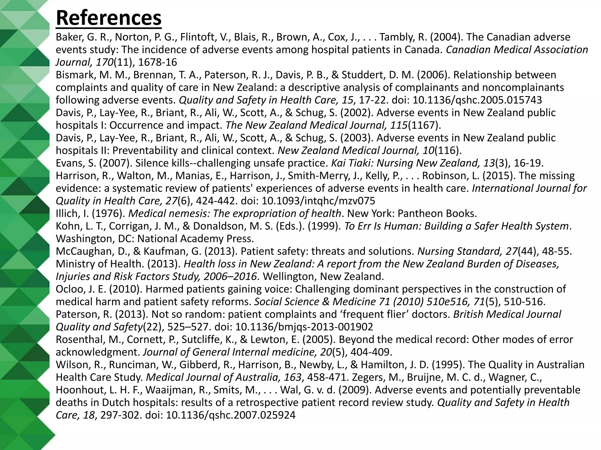 Role of Miscommunications in Adverse Events in Health in NZ | PPTX