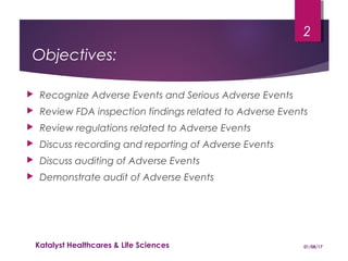 Adverse Events and Serious Adverse Events - Katalyst HLS | PPT