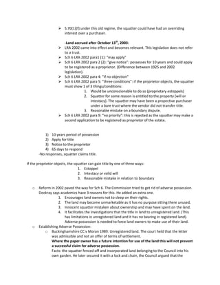 Adverse possession review | DOCX | Land and Farms | Real Estate
