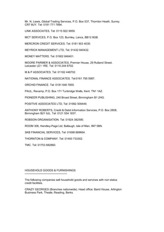 Adverse source directory | PDF | Phone Services | Home Utilities