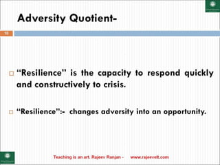Adversity quotient 21st century life skills for success in Personal and ...