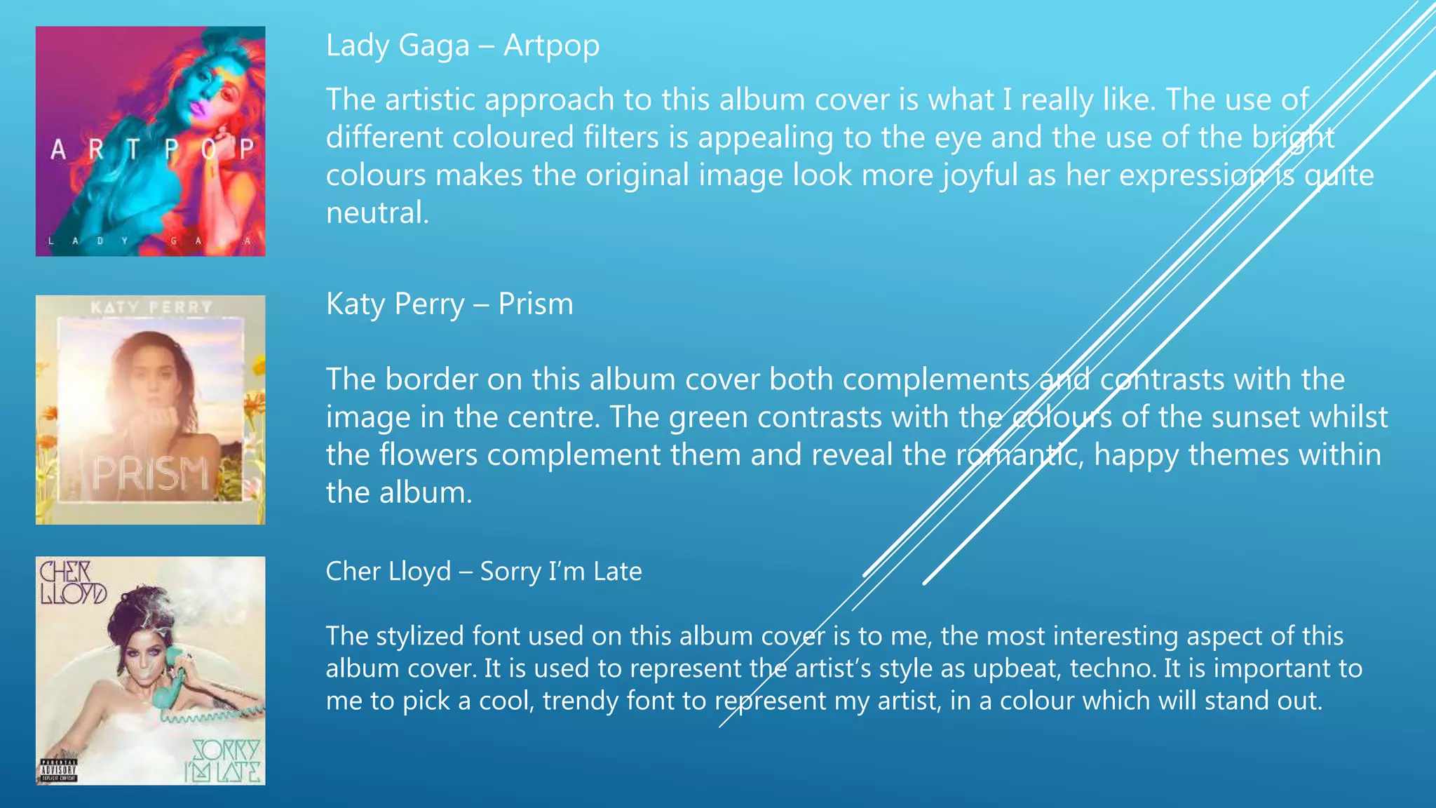 Digipak and album advert inspiration | PPT