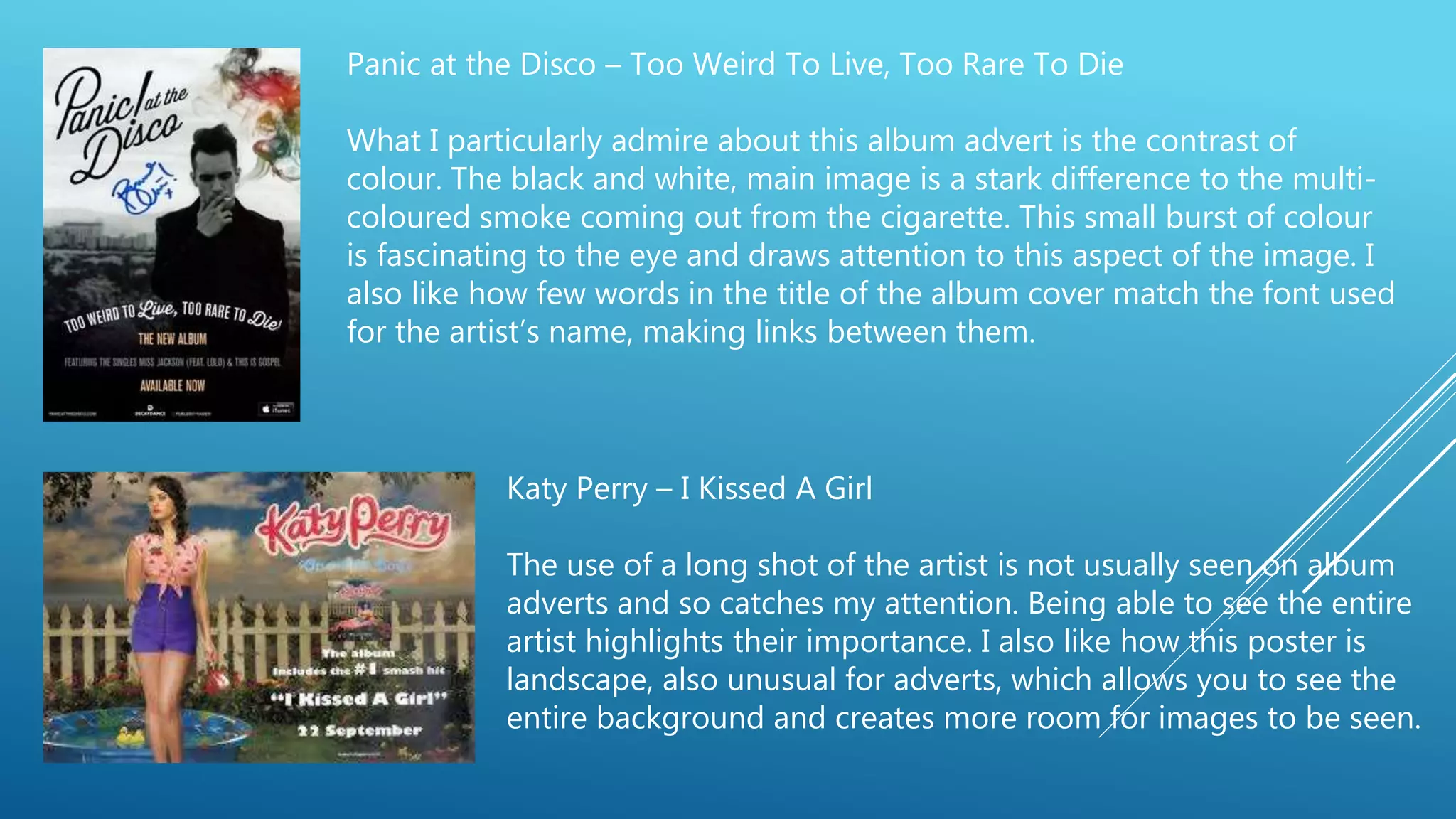 Digipak and album advert inspiration | PPT