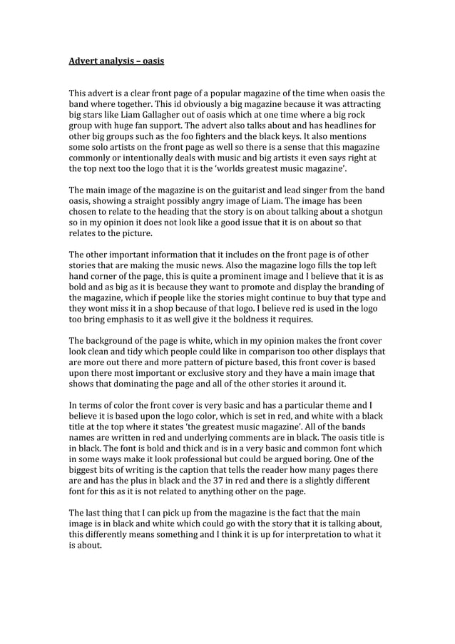 Advert analysis | DOCX