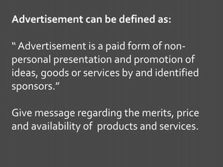 different ways of advertisement a product | PPTX | Advertising Industry ...