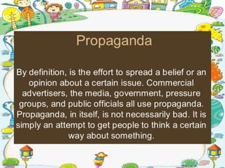 English 6-Advertisement and Propaganda.Powerpoint Presentation in ...