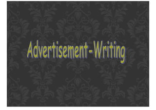 Advertisement-Writing | PPT