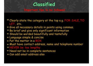 Advertisement-Writing | PPT