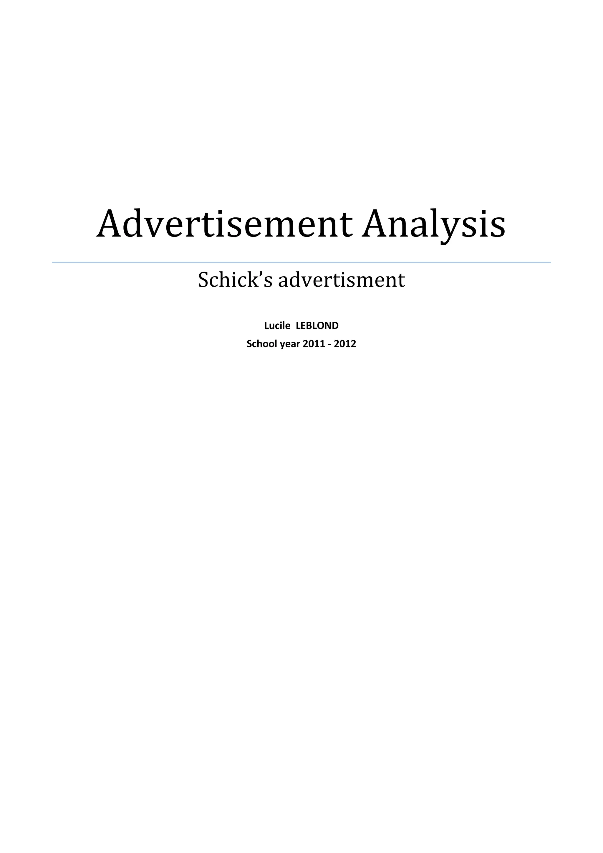 Advertisement analysis | PDF