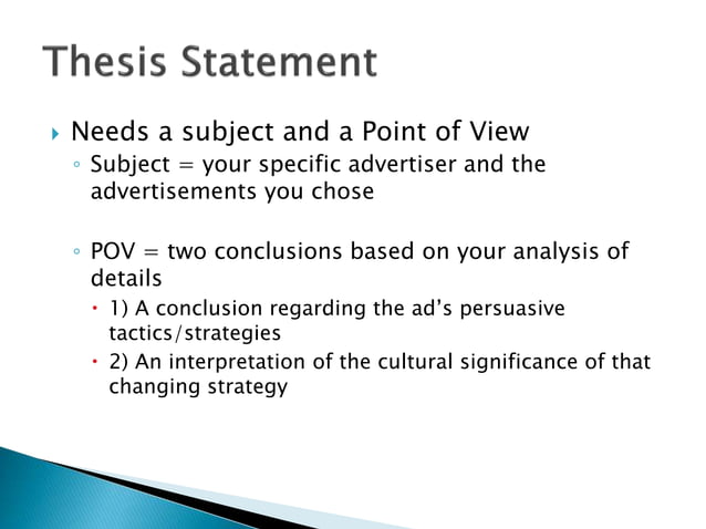 Advertisement Analysis Essay Advice | PPT