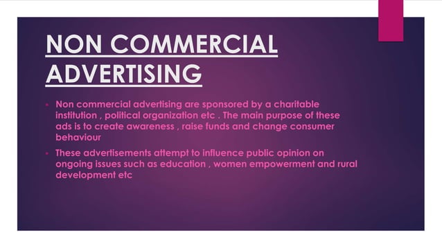 Commercial And Non Commercial Advertising | PDF | Advertising Industry ...