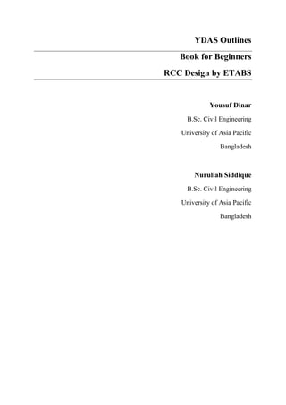 Book for Beginners, RCC Design by ETABS | PDF