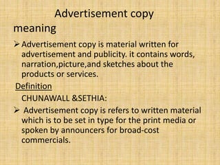 Advertisement copy | PPTX