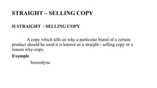 TYPES OF ADVERTISEMENT COPY | PPTX