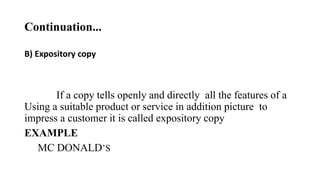 TYPES OF ADVERTISEMENT COPY | PPTX