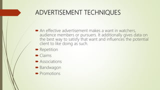Advertisement effectiveness | PPTX