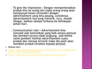 Materi Bahasa Inggris Iklan - Advertisementpptx | PPTX