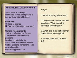 Power Point Functional Text Advertisement | PPT