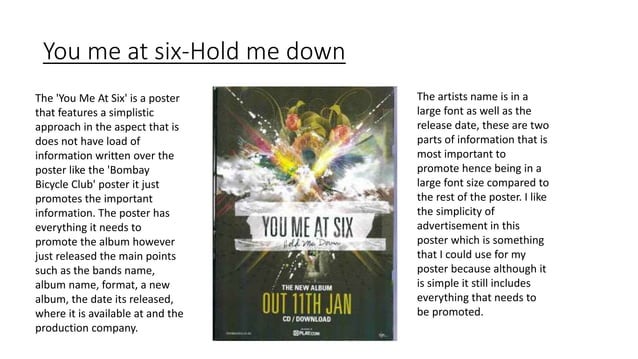 Advertisement posters analysis | PPTX | Music | Entertainment