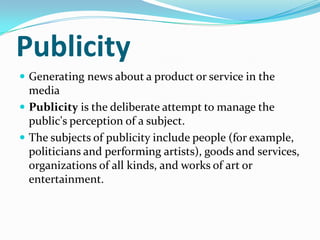 Advertisement & publicity | PPTX