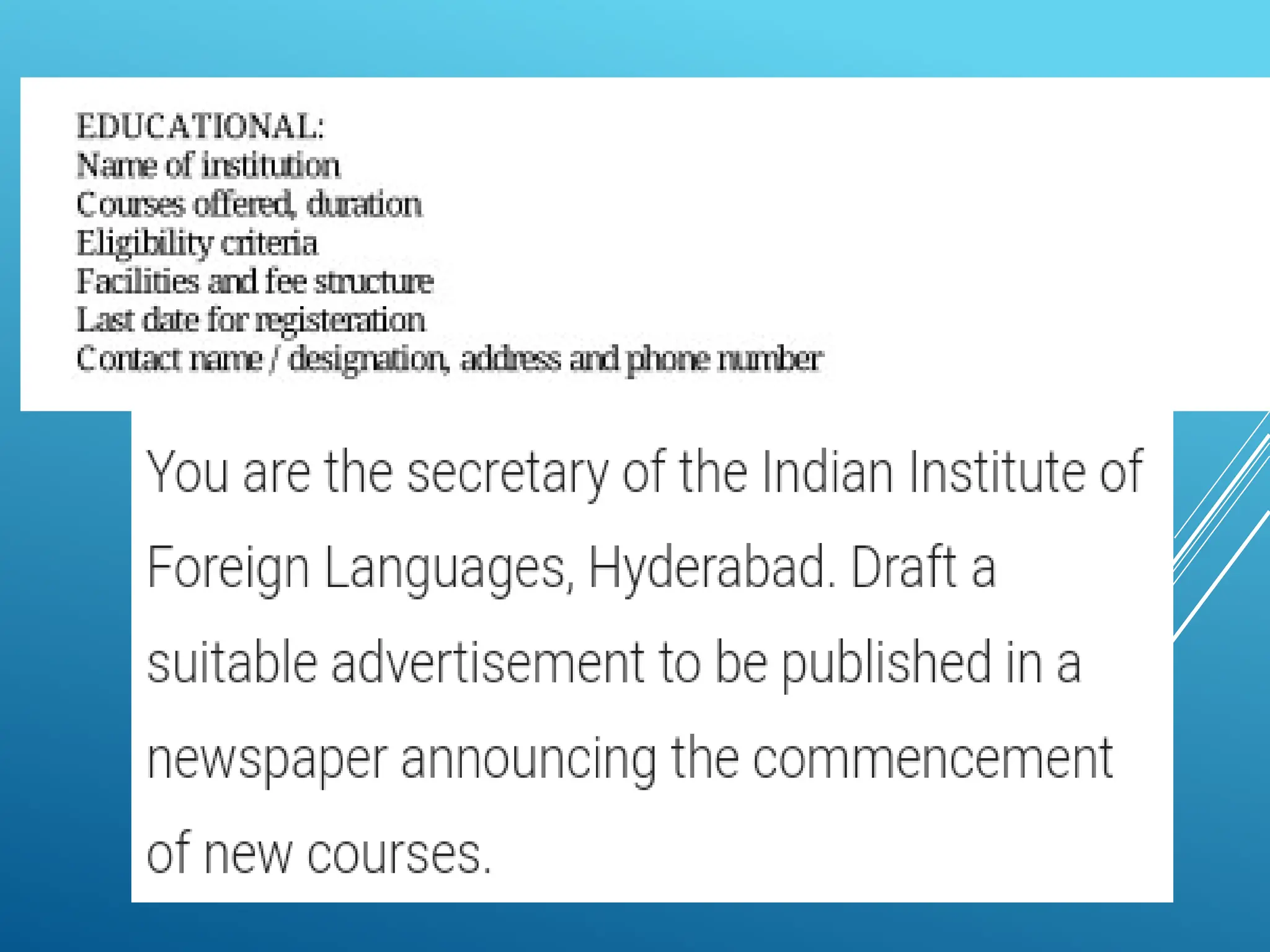 Advertisements-Classifieds class 11 writing skills | PPTX